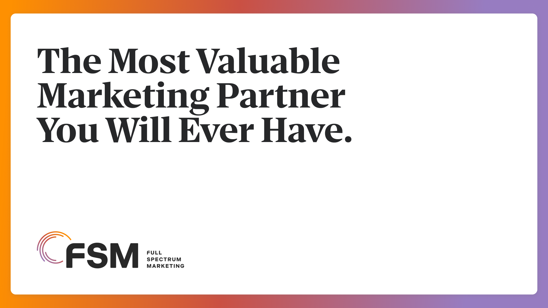 Momentum Work Order – FSM - Akron Ohio Marketing Agency